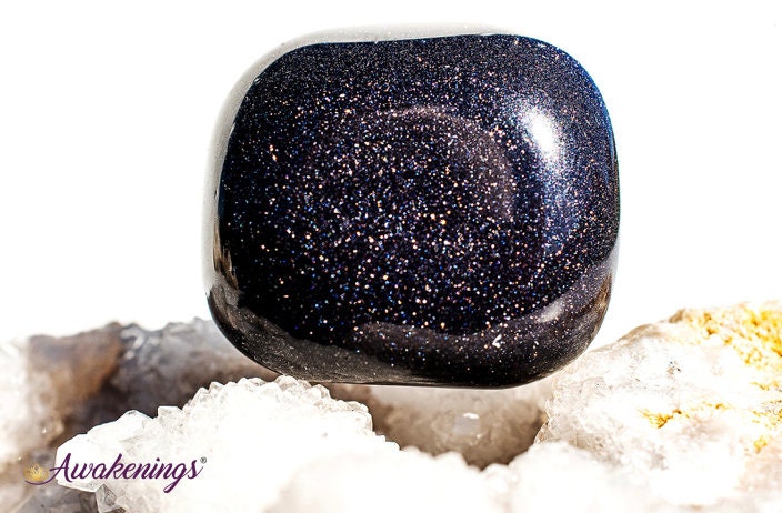 Blue Sandstone/goldstone - Tumbled - 1 Stone - Etsy