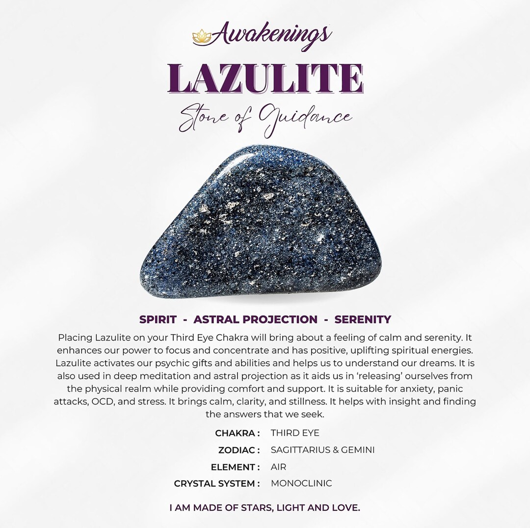 Lazulite - Tumbled - 1 Stone - Etsy Only - Etsy