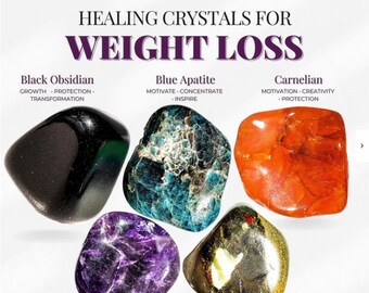WEIGHT LOSS SUPPORT Tumbled Crystal Healing Set 4 Gemstones - Etsy