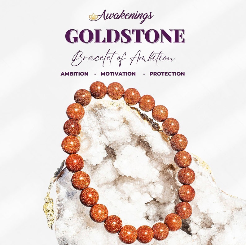 Gold Sandstone (sand Stone Goldstone) - Bracelet - 8mm - 7.25" - Etsy