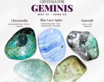 Gemini Crystal Set, Gemini Birthstones, Gemini Crystals, Gemini Stones ...