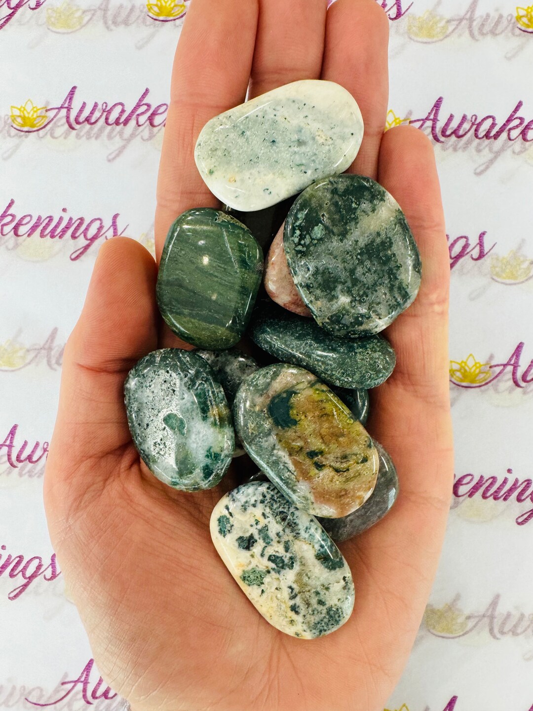 Bahia Jasper Flat Pocket Stone - Etsy