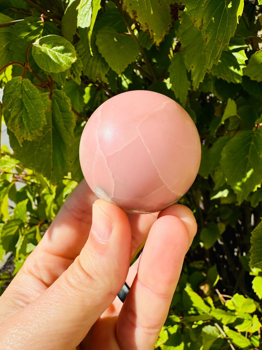 Pink Opal Sphere Orb 45mm etsy Only - Etsy