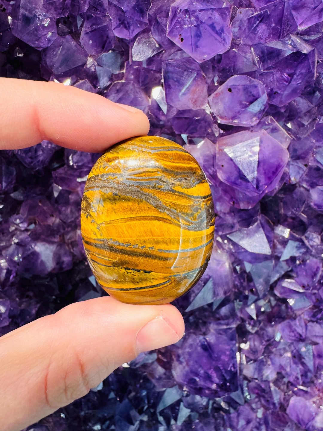 Tiger Iron - Palm Pillow Pocket Stone - 1 Stone - Etsy