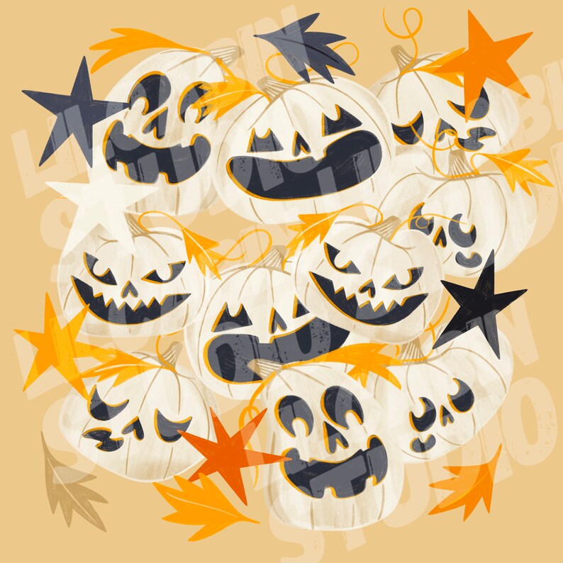 Light Jack O'lantern Halloween Clipart - Pumpkin Clipart Commercial Use ...