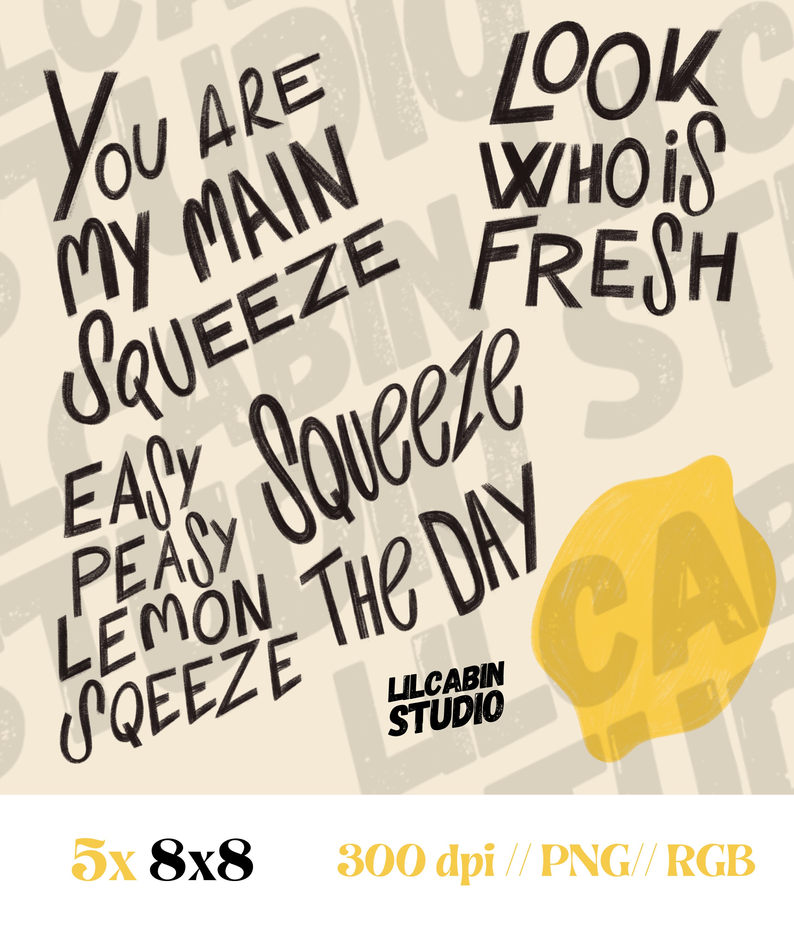 Life of Lemons Summertime Clipart Collection - Yellow Fruit Citrus ...
