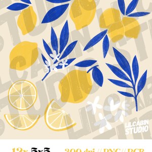 Life of Lemons Summertime Clipart Collection - Yellow Fruit Citrus ...