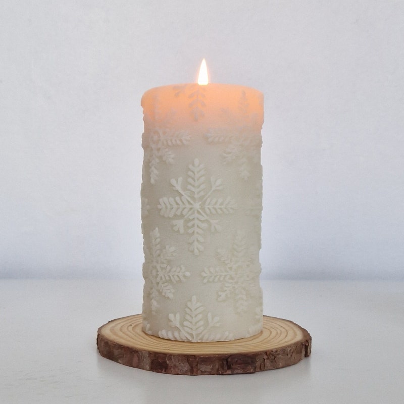 Snowflake Candle - Etsy