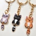Small Cat Keychains, Cat Lover Keyring, Cute Cat Keychains With Dangly ...