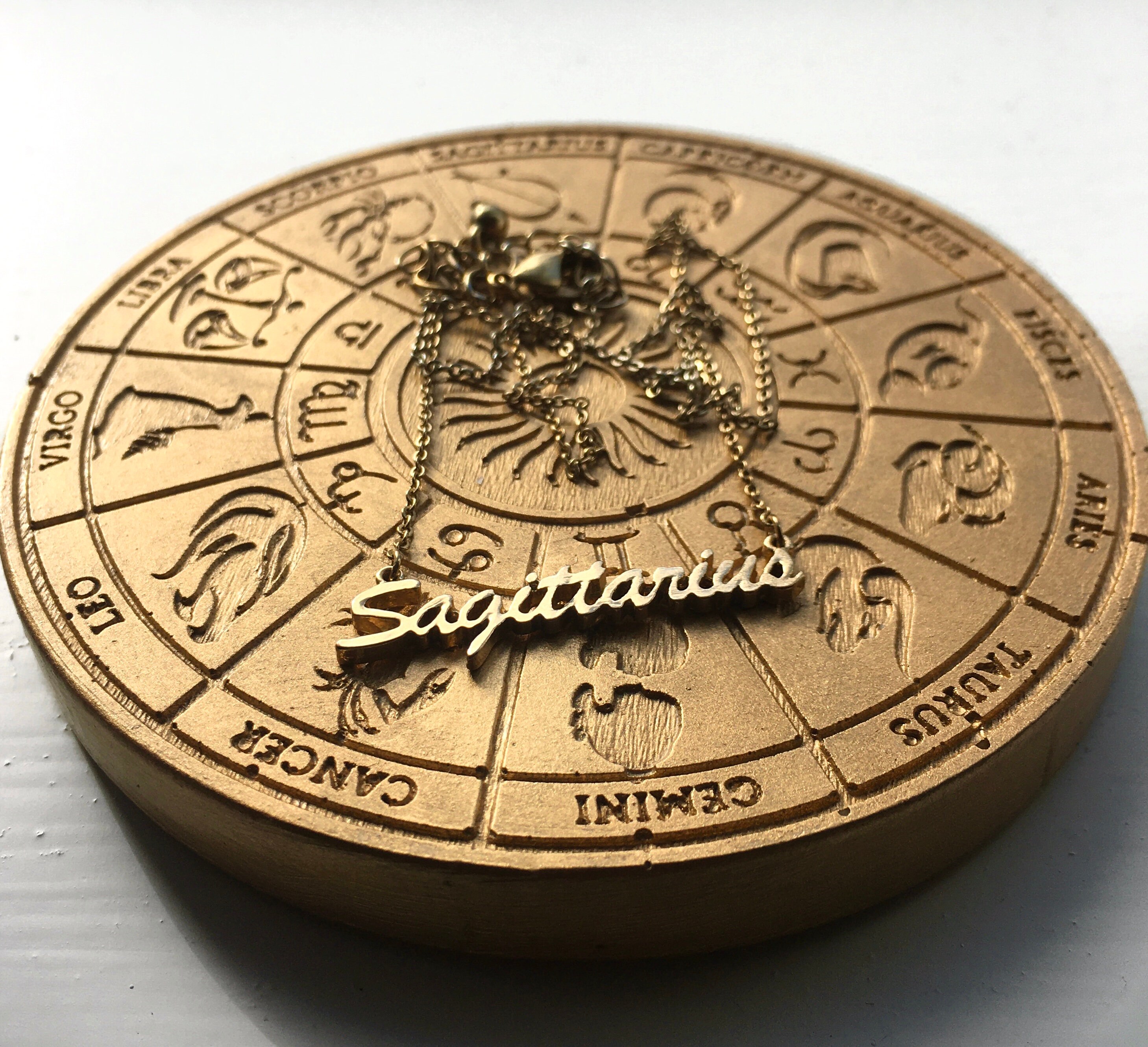 Imperfect warm gold zodiac wheel astrology gifts zodiac | Etsy