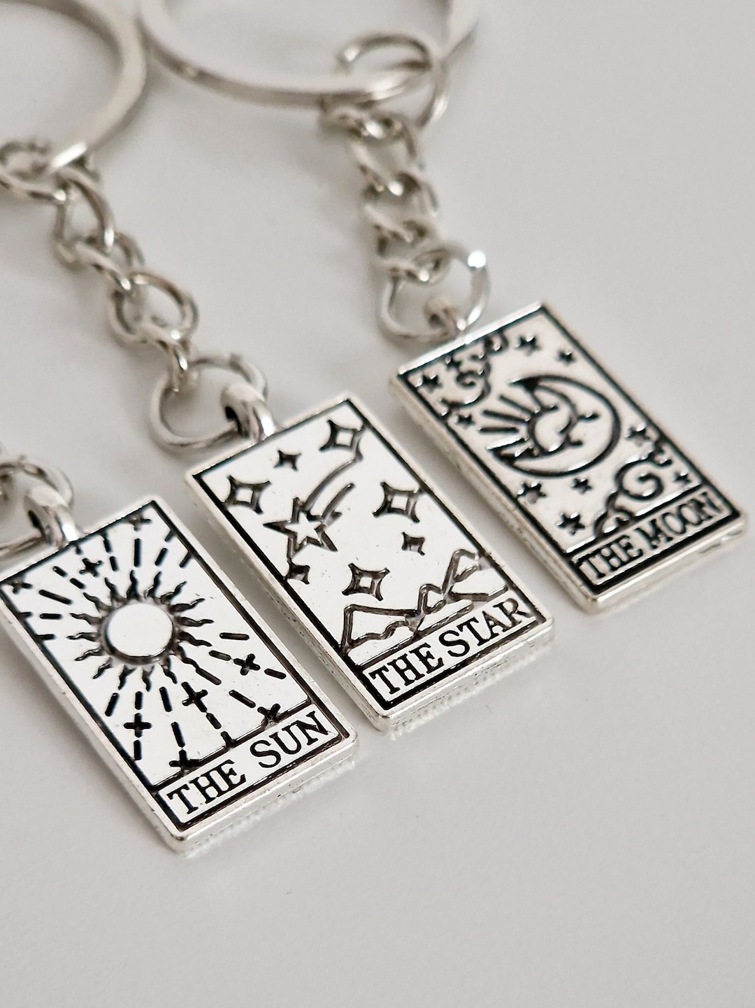 Sun, Moon & Star Keychains, Celestial Tarot Style Keychains, Astrology ...