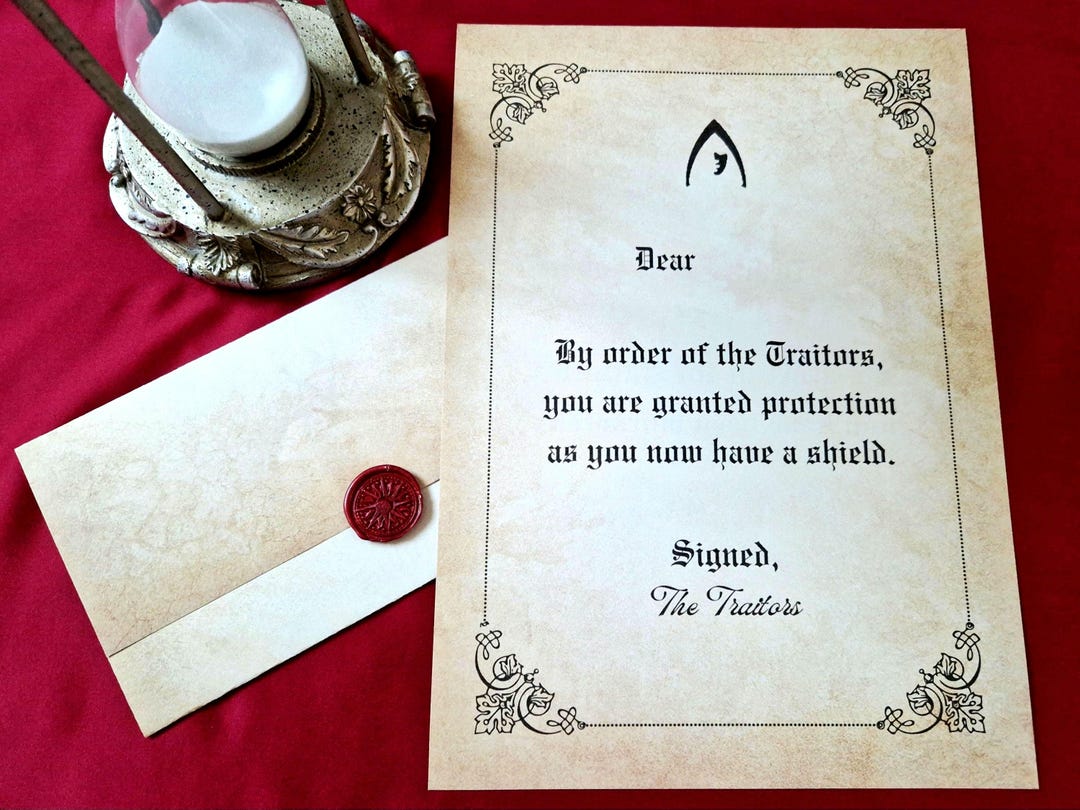 Personalized Traitors Letter, Custom Name Traitors Shield Letter ...