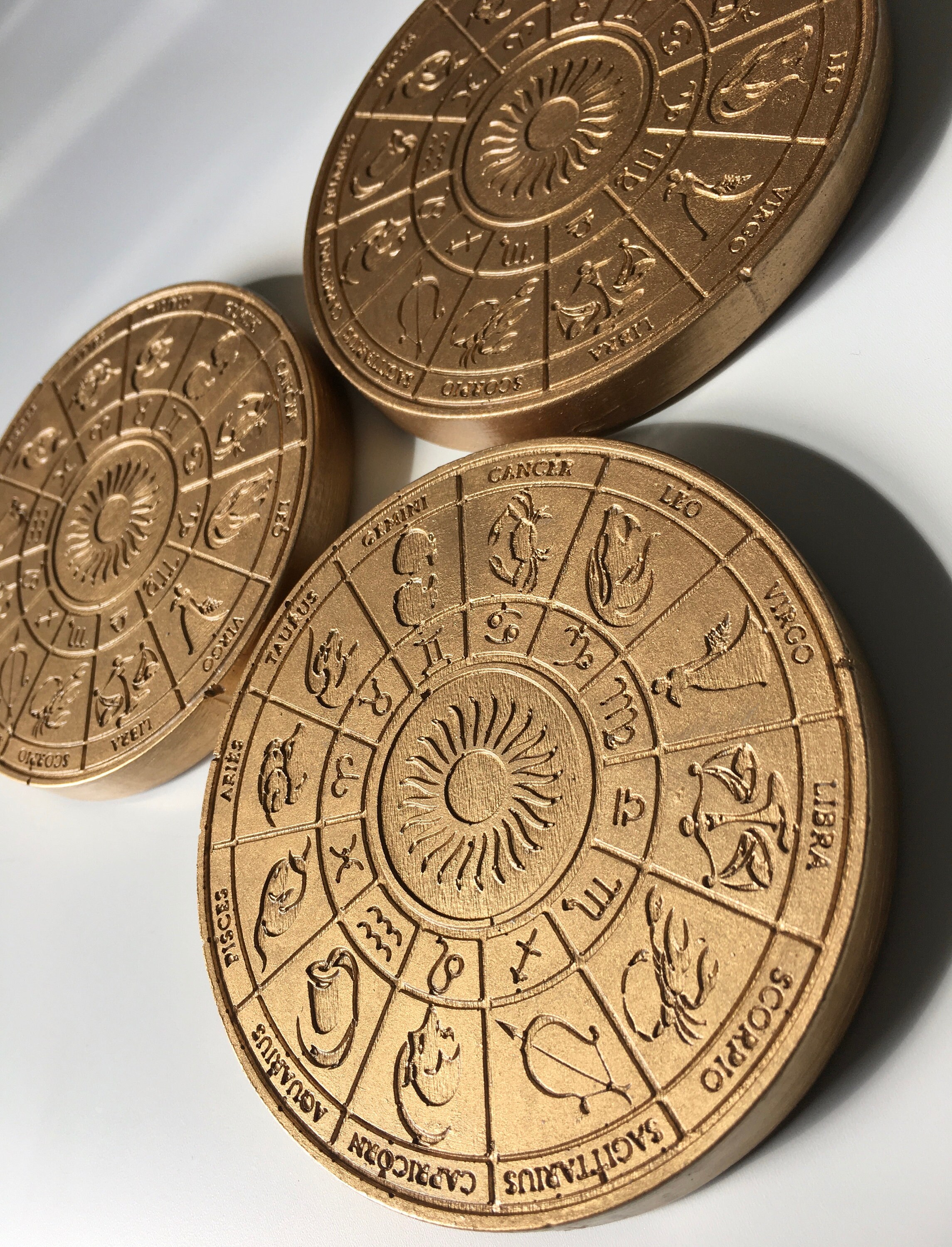 Imperfect Warm Gold Zodiac Wheel Astrology Gifts Zodiac - Etsy UK