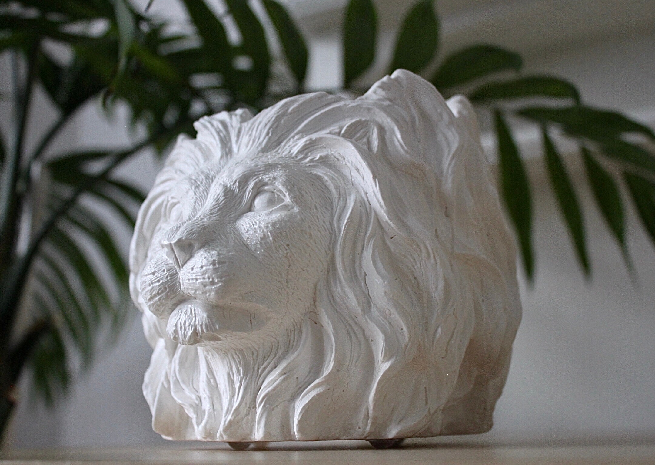 Handmade White Lion Head Pot Lion Pen Holder Desk Organiser - Etsy