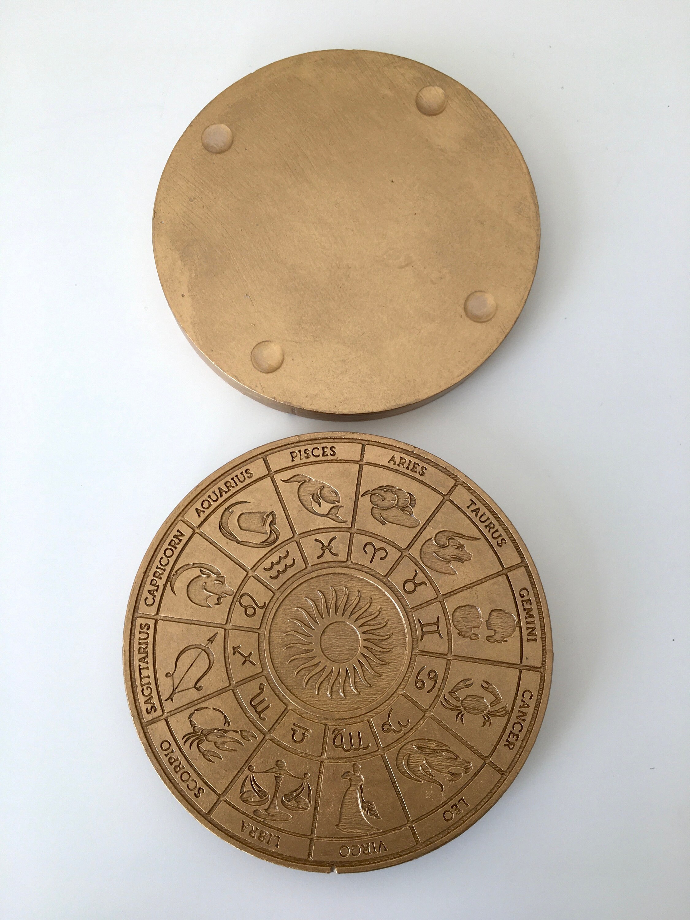 Imperfect warm gold zodiac wheel astrology gifts zodiac | Etsy