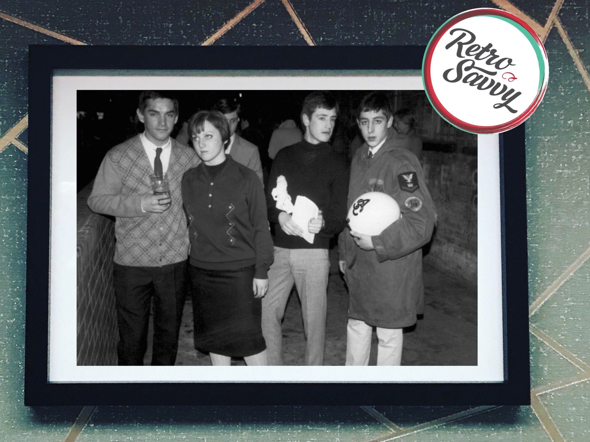 Vintage English Mods Photo Mods 1970s Fashion Print Retro Teenagers ...