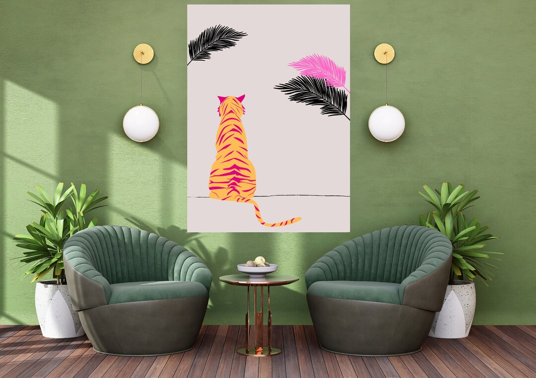 Tiger Modern Art Print - Tiger Art Gift - Wild Animal Lover - Tiger ...