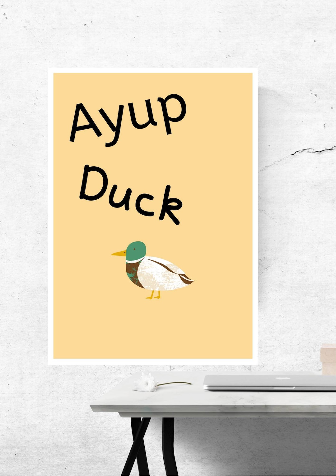 Stoke on Trent Art Print Local Art Print Ayup Duck Print Duck Quote ...