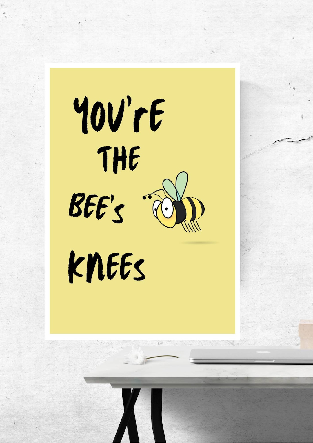 You're the Bee's Knees Art Print Bee Fun Quote Office Art Print ...