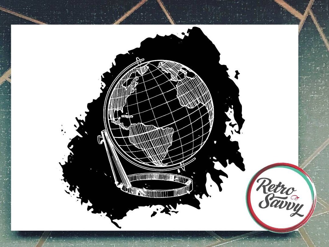 Modern Art - World Globe Print - Contemporary Earth Art - Map Print ...