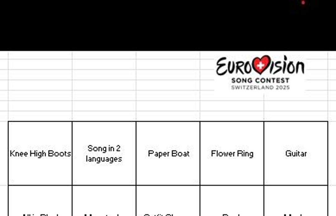 Eurovision 2025 Bingo, Score Cards, Predictions Sheets and Drinking ...
