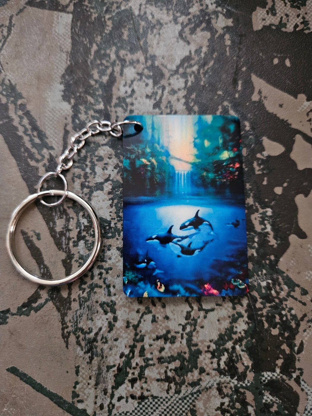 Orca Lagoon Keychain - Etsy