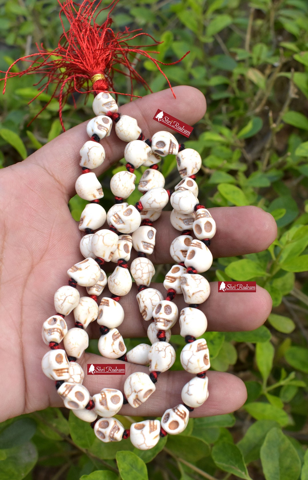 Shrirudram Skull Mala, Skull Necklace, Mala Beads, Yoga Gifts, Shiva ...