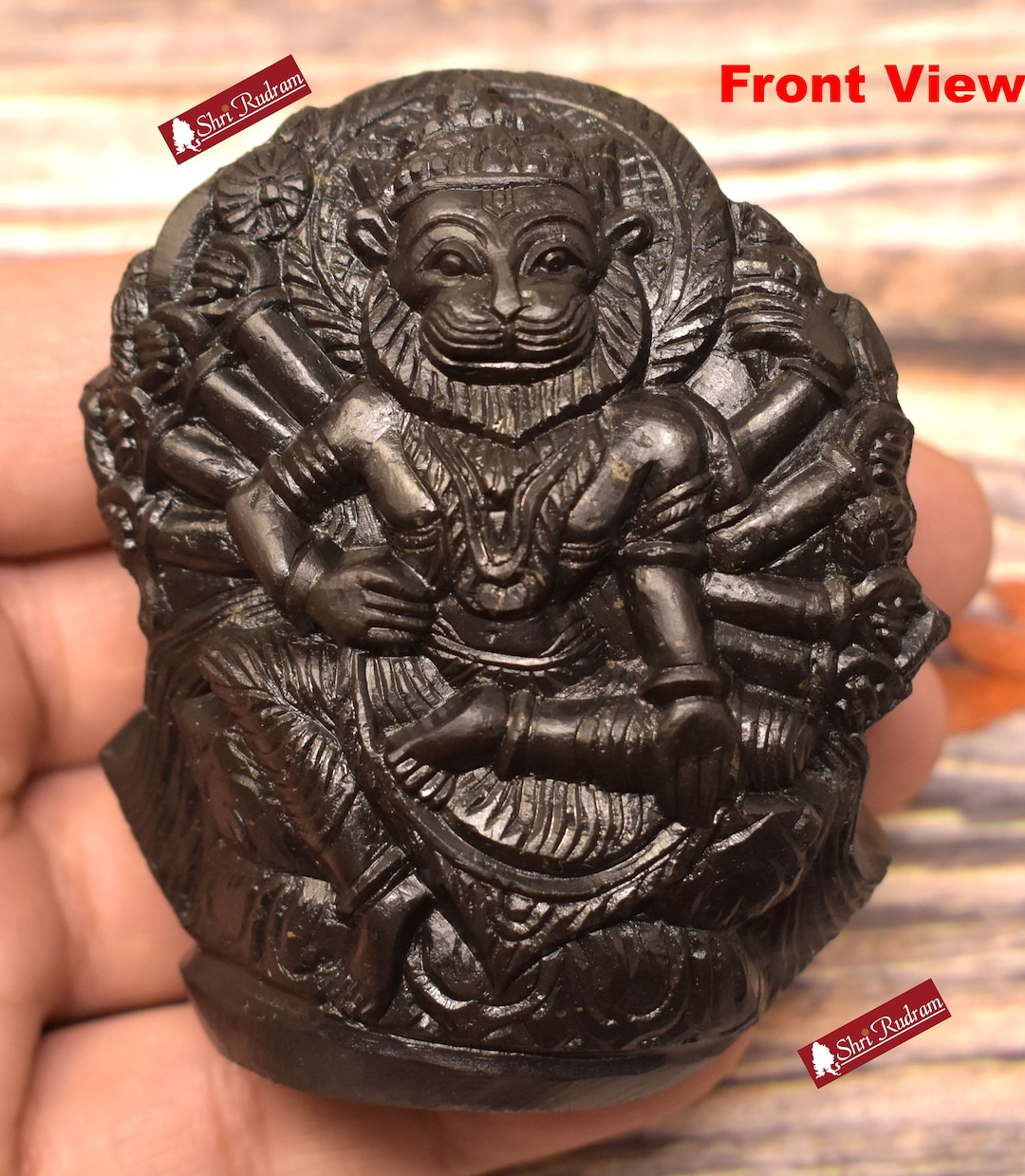 Shrirudram Shanth Narsimha Murti / Narasimha Idol Carved on Golden ...