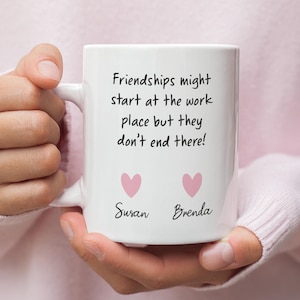 Personalised Work Bestie Work Friendships Begin at Work Gift - Work ...