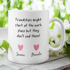 Personalised Work Bestie Work Friendships Begin at Work Gift - Work ...