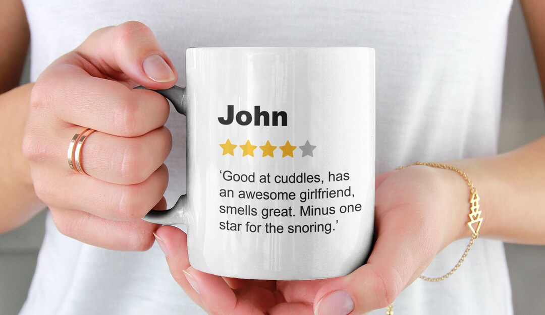 Personalised Funny Review Mug / Laughing, Joke, Good Humour ...