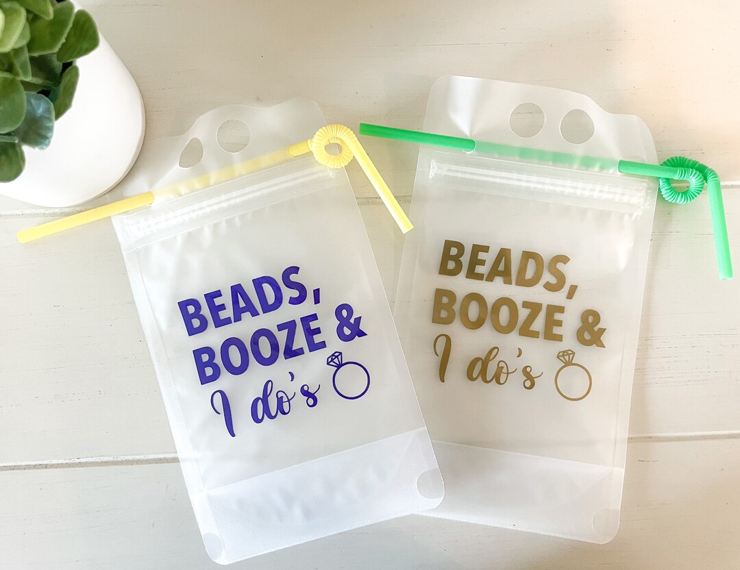 Beads, Booze and I Do’s Drink Pouch, Mardi Gras Drink Pouch, Mardi Gras ...