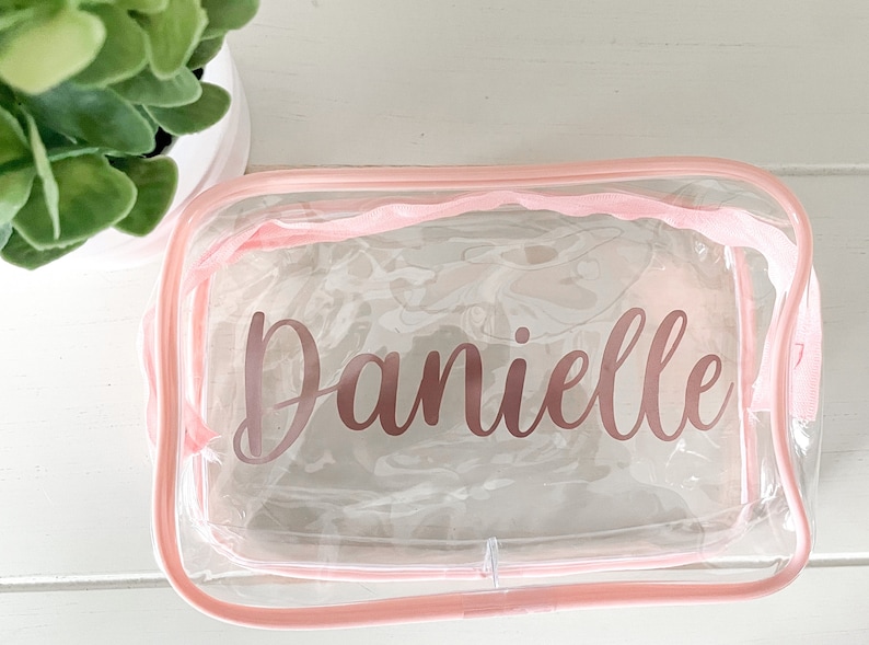 Personalized Makeup Bag Clear Makeup Bag Clear Cosmetic Bag - Etsy