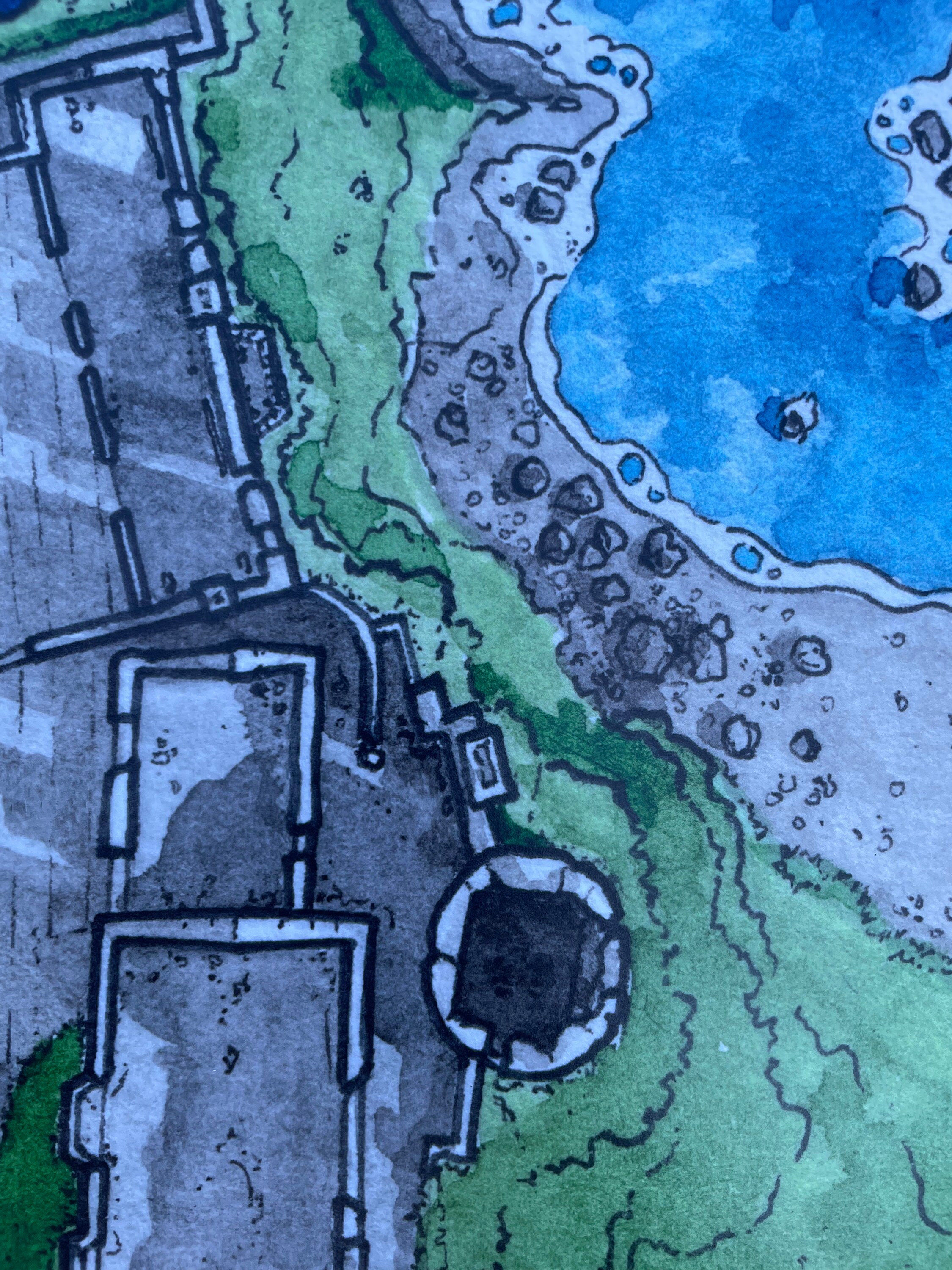 Dunluce Castle Illustrated Aerial Map Print - Etsy