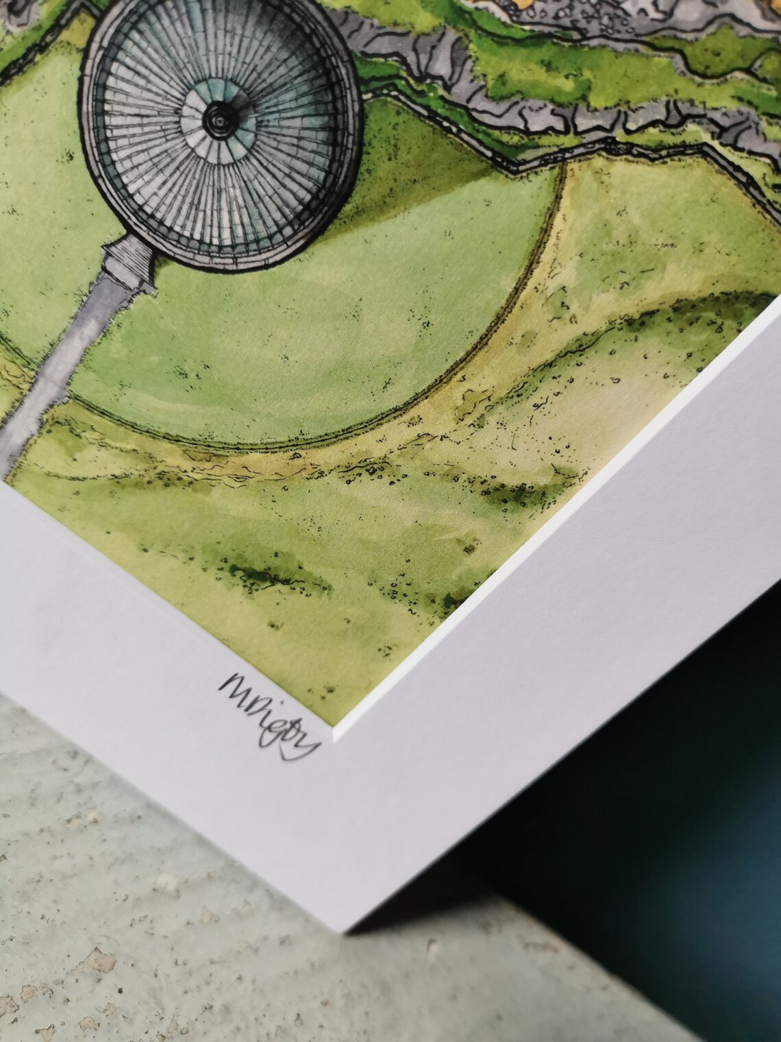 Mussenden Temple Illustrated Aerial Map Print - Etsy UK