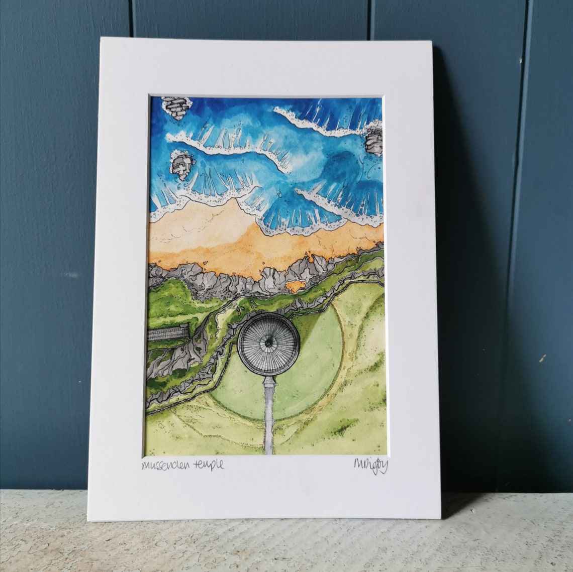 Mussenden Temple Illustrated Aerial Map Print - Etsy UK