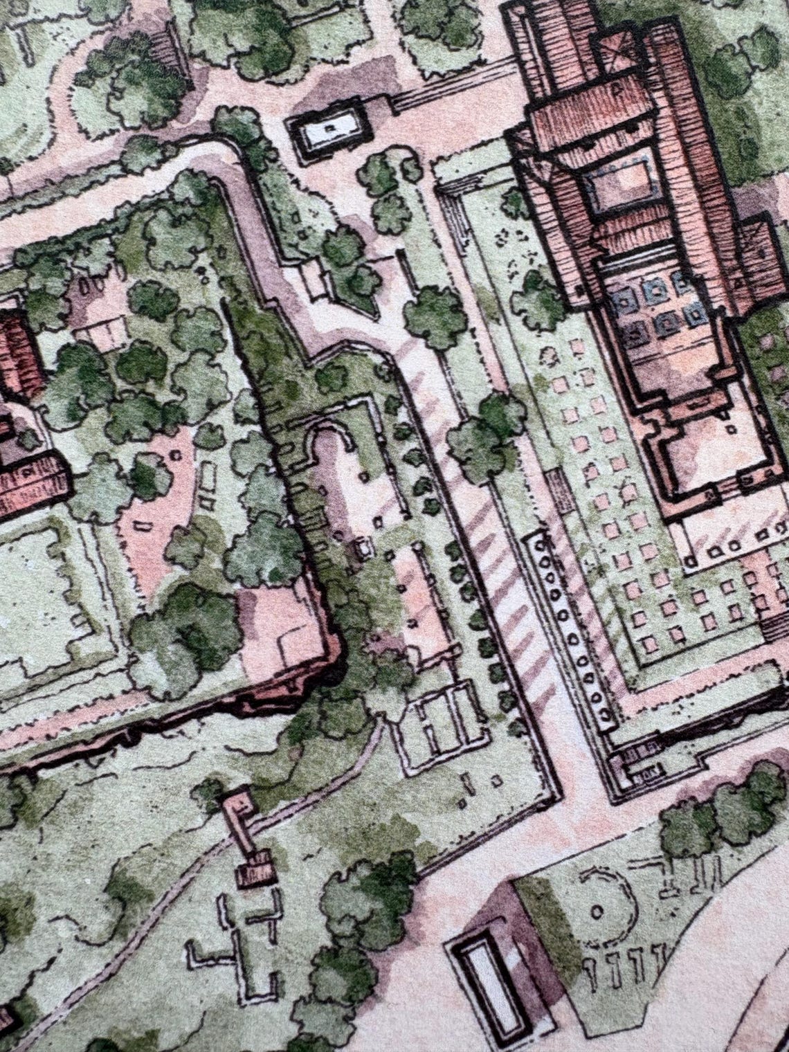 Colosseum, Rome Illustrated Aerial Map Print - Etsy