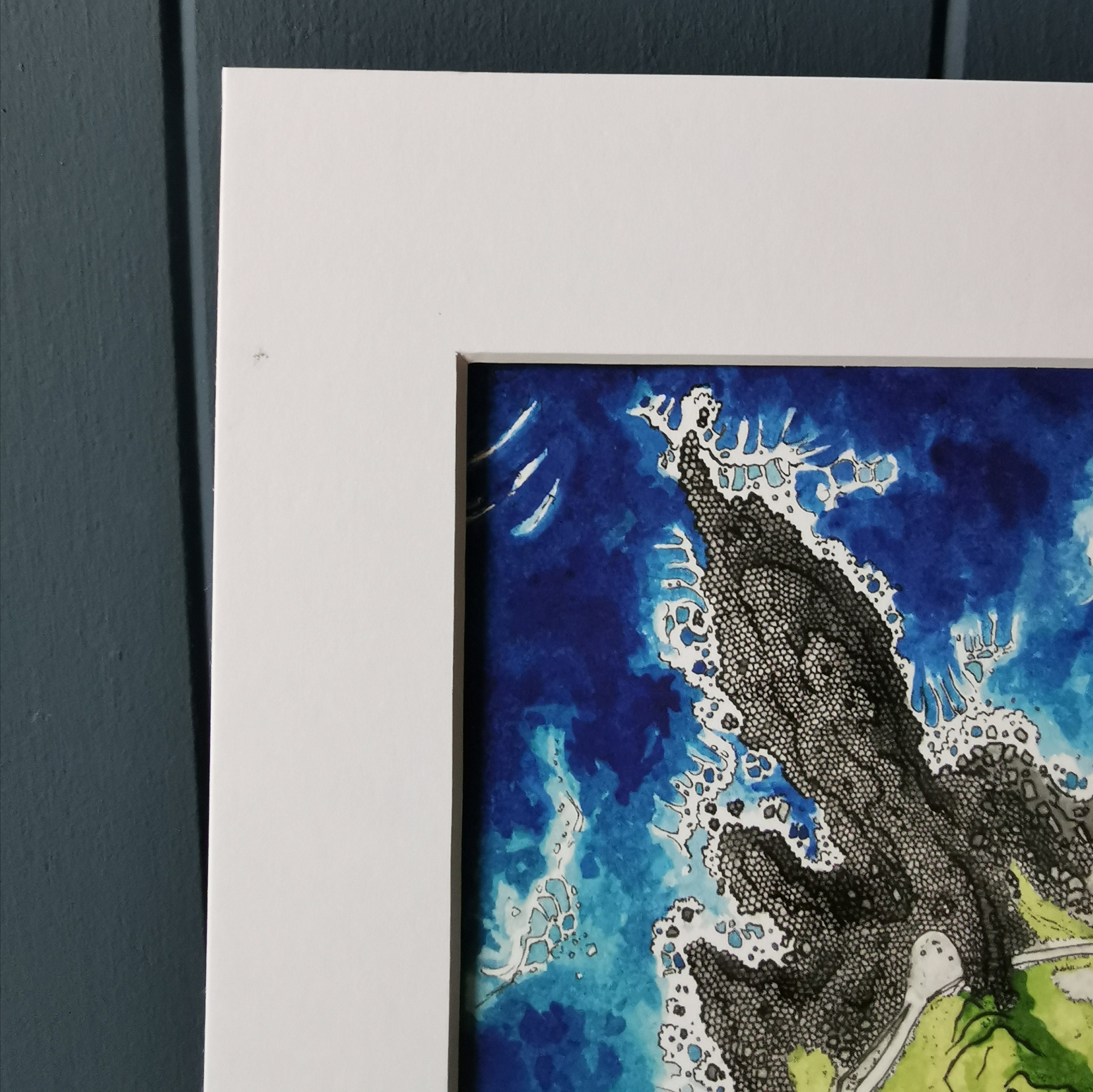 Giant’s Causeway Illustrated Aerial Map Print - Etsy