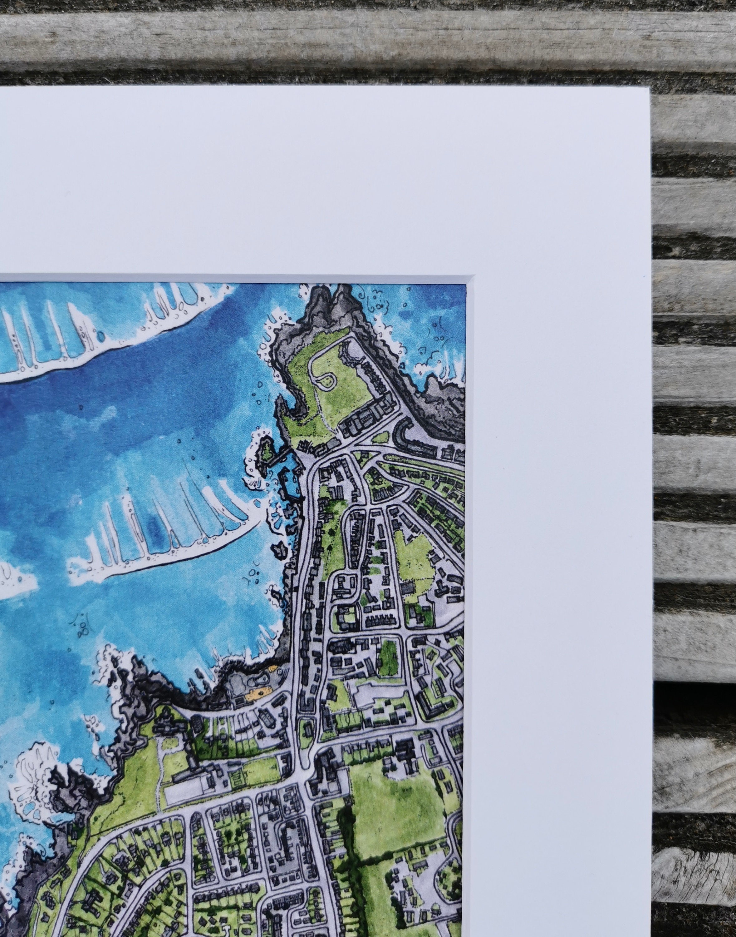 Portstewart Illustrated Aerial Map Print - Etsy