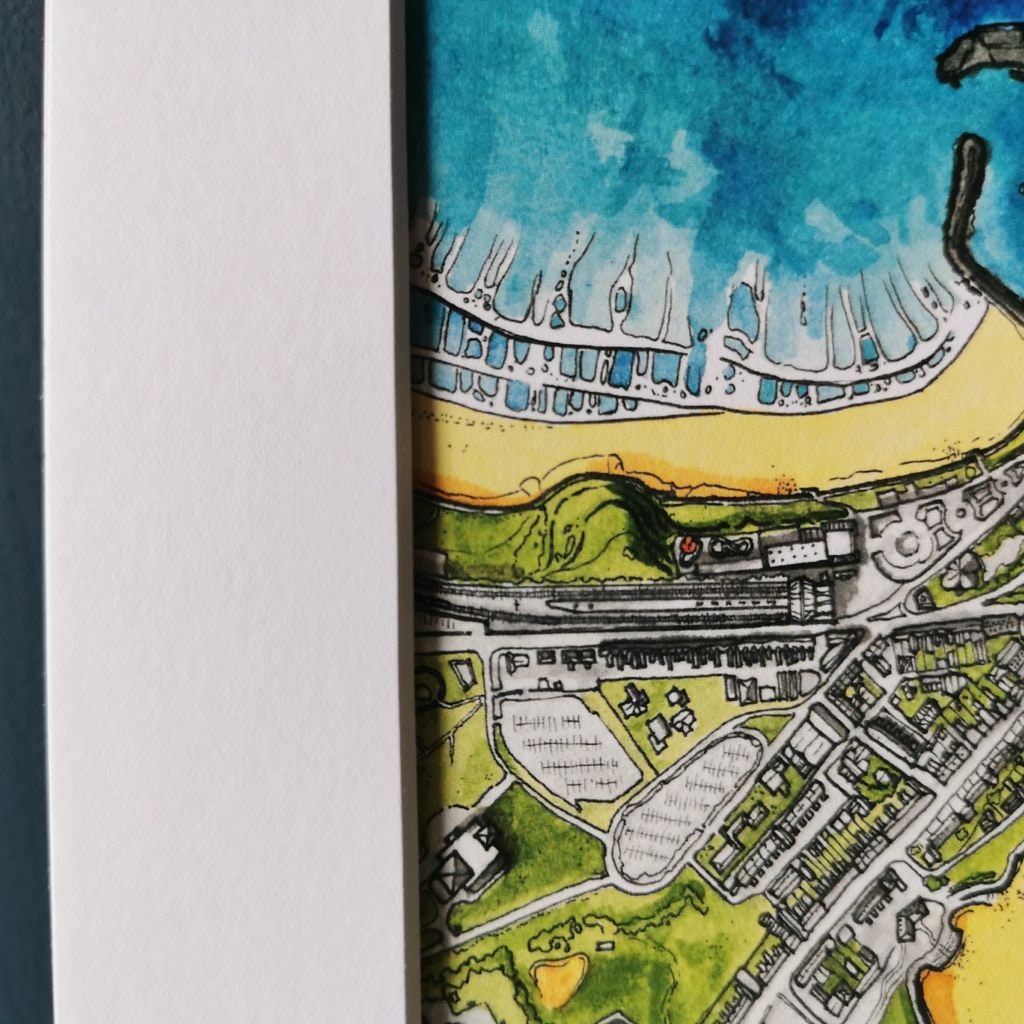 Portrush Illustrated Aerial Map Print - Etsy