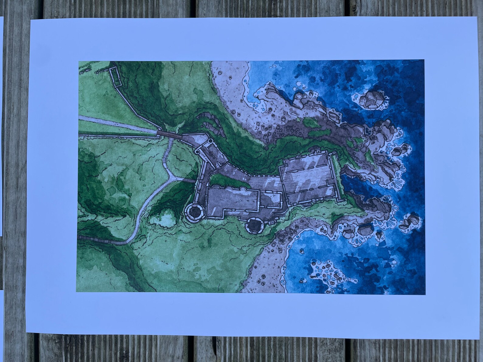 Dunluce Castle Illustrated Aerial Map Print - Etsy