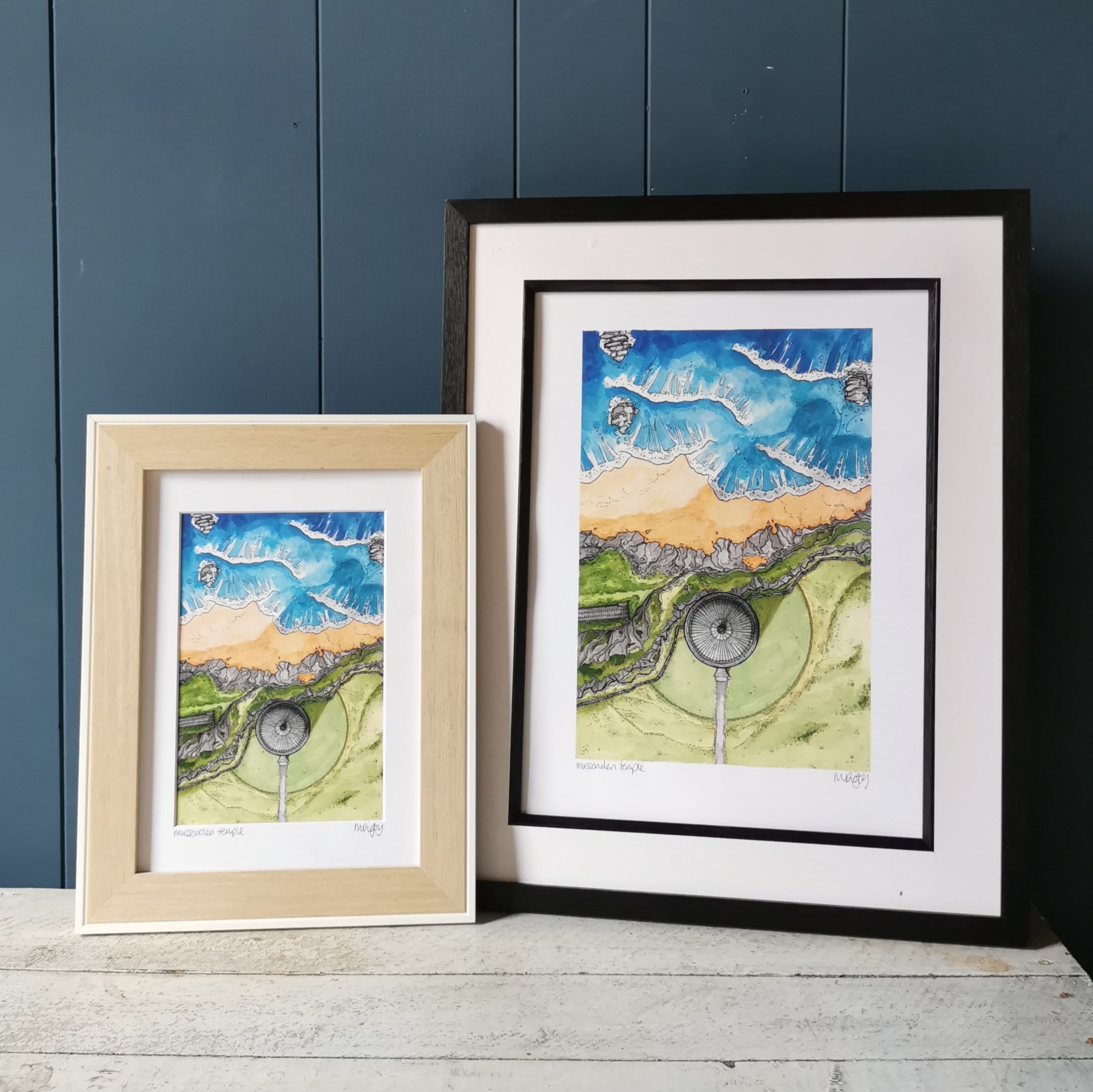 Mussenden Temple Illustrated Aerial Map Print - Etsy UK