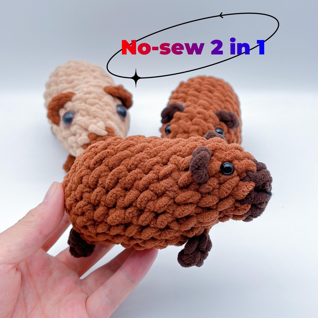 Adorable No Sew Capybara Crochet Pattern Bundle 2 Patterns in 1 - Etsy