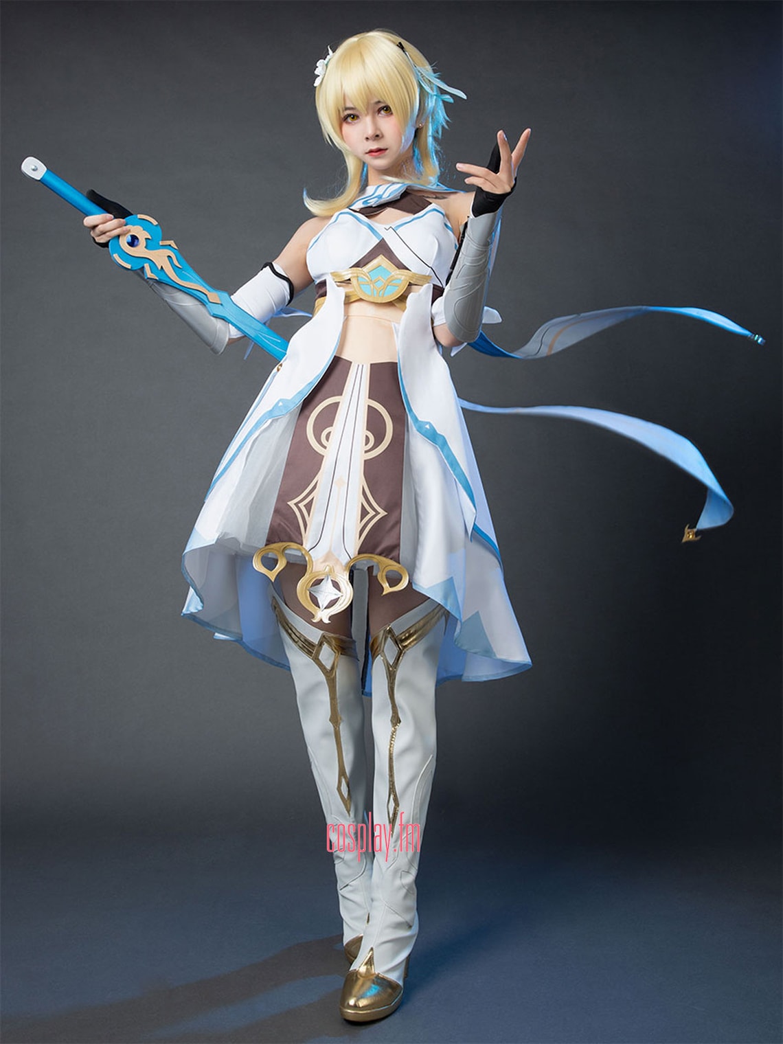 Genshin Impact Traveler Lumine Cosplay Costume Lumine Dress Etsy Finland