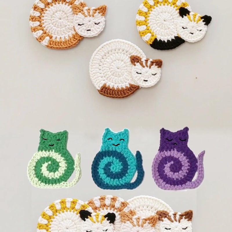 Free Cat Coasters Pattern - Etsy