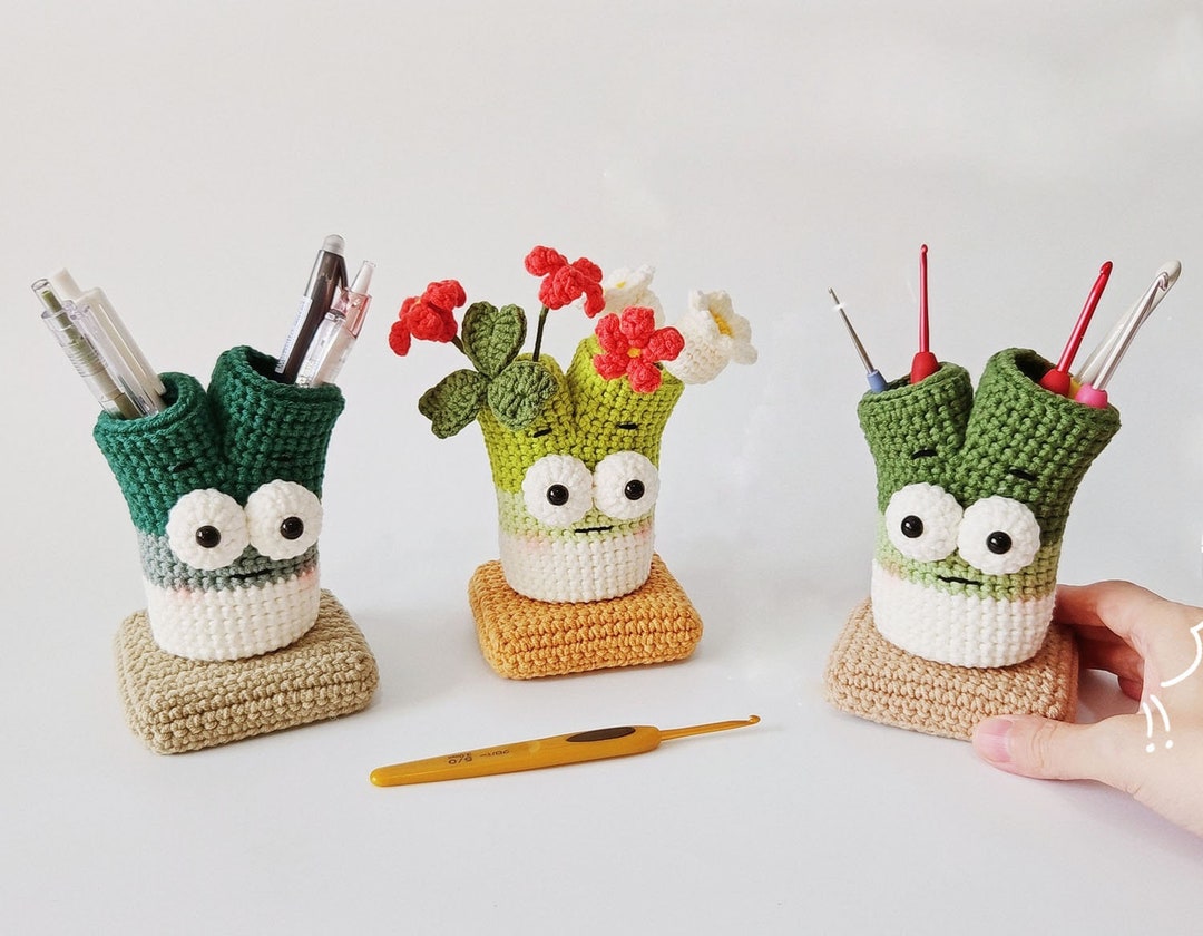 DIY Crochet Pattern: Green Onions Storage Box - Step-by-step ...