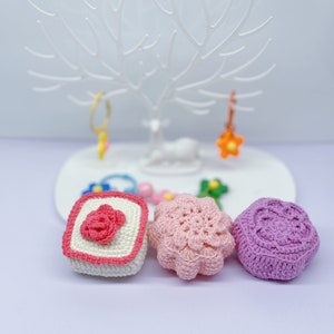 Chinese Moon Cake Crochet 6 in 1 Pattern - How to Crochet Mooncake for ...