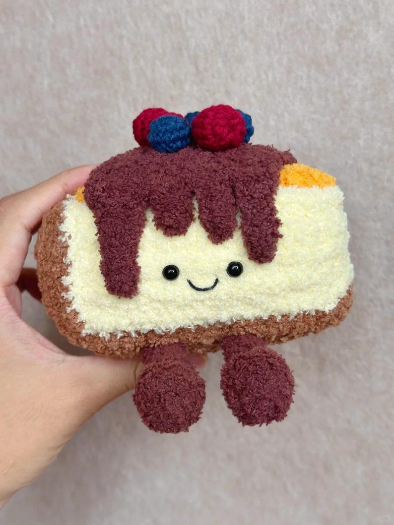 Cheesecake Plush Crochet Pattern Limited Edition Amigurumi Dessert (PDF ...