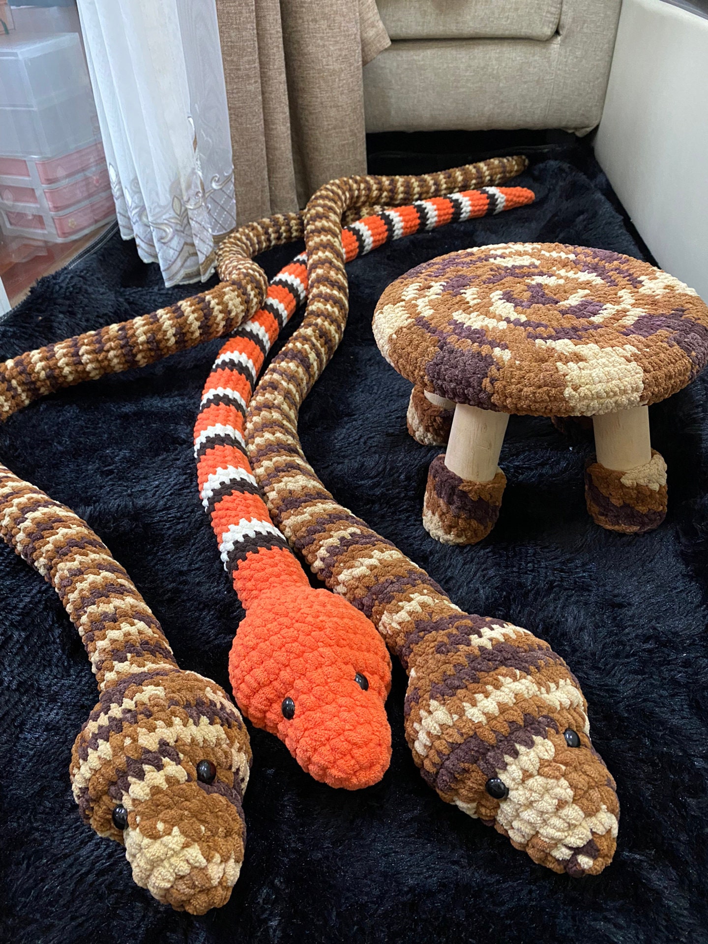 Unique Big Snake Crochet Pattern - Fun Amigurumi Animal DIY - Etsy