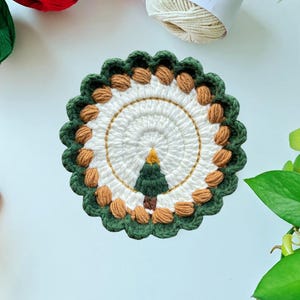 Festive Crochet Coasters Pattern - 8 in 1 Christmas Designs: Tree, Deer ...